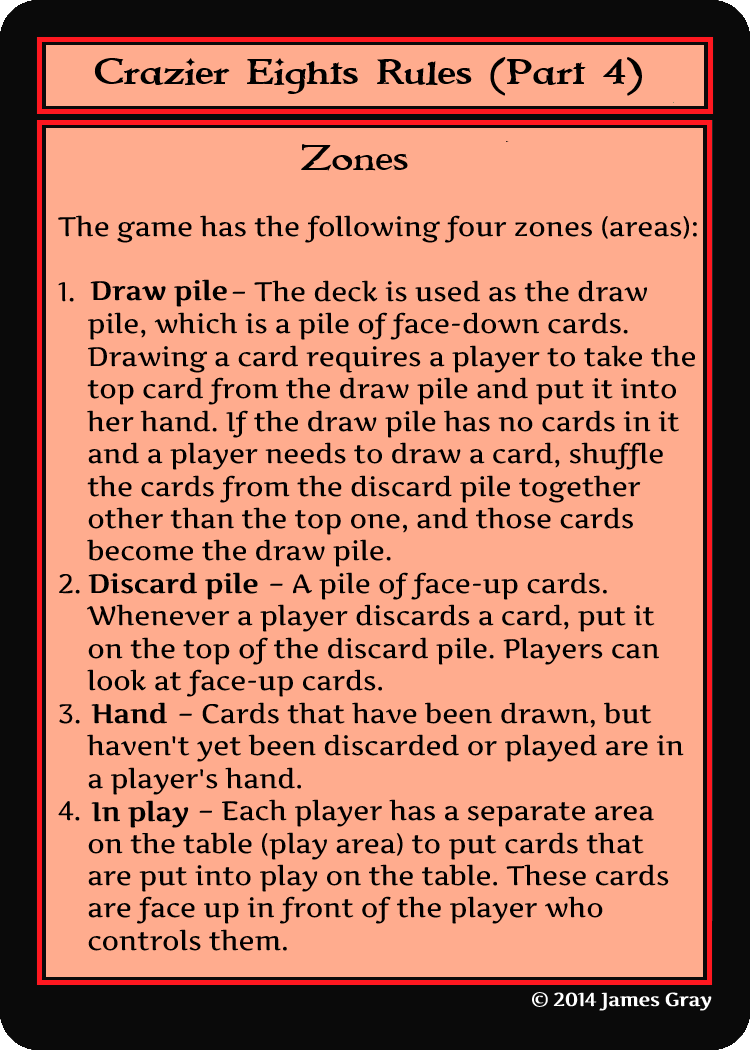 Rules Cards & Rulebook (Updated 5/5/14) | Crazier Eights
