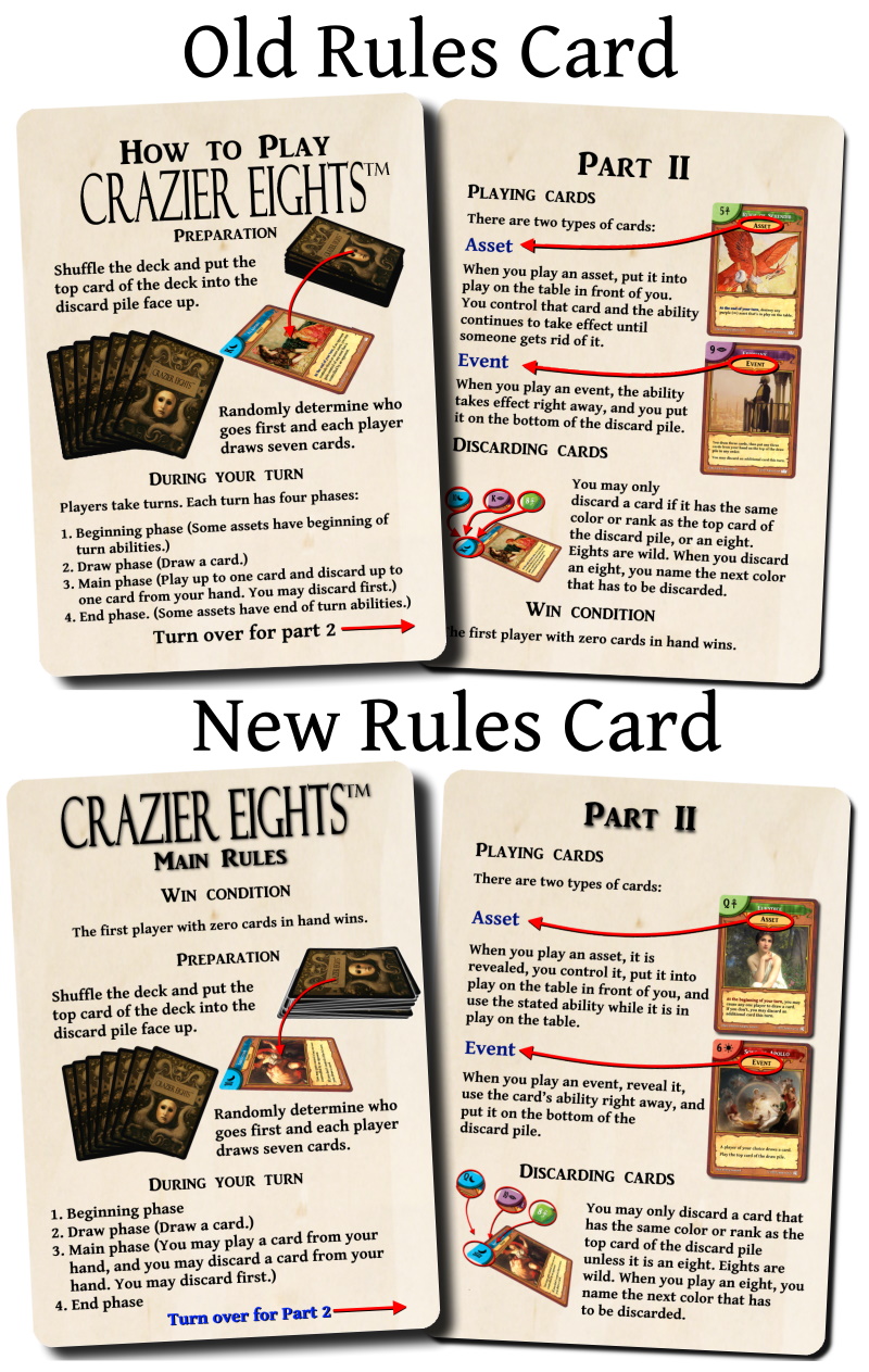 New Rules Card (Updated 3-1-2020) | Crazier Eights